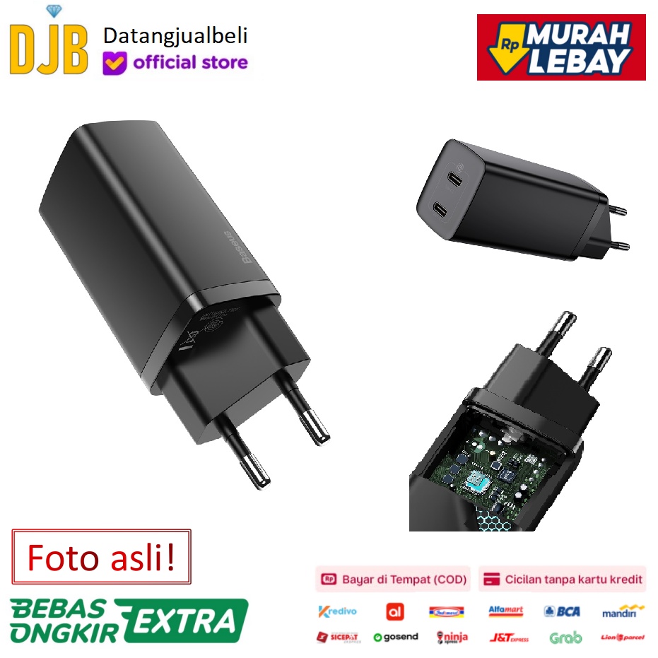 Baseus GaN2 Lite 65W 2 Ports USB Type CCGAN2L-E01 PD QC Charger ...