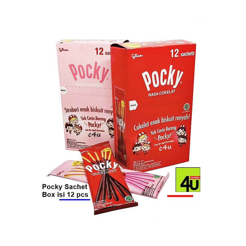 Pocky Sachet - Chocolate Coated Stick Biscuit - BOX Contains 12pcs ...