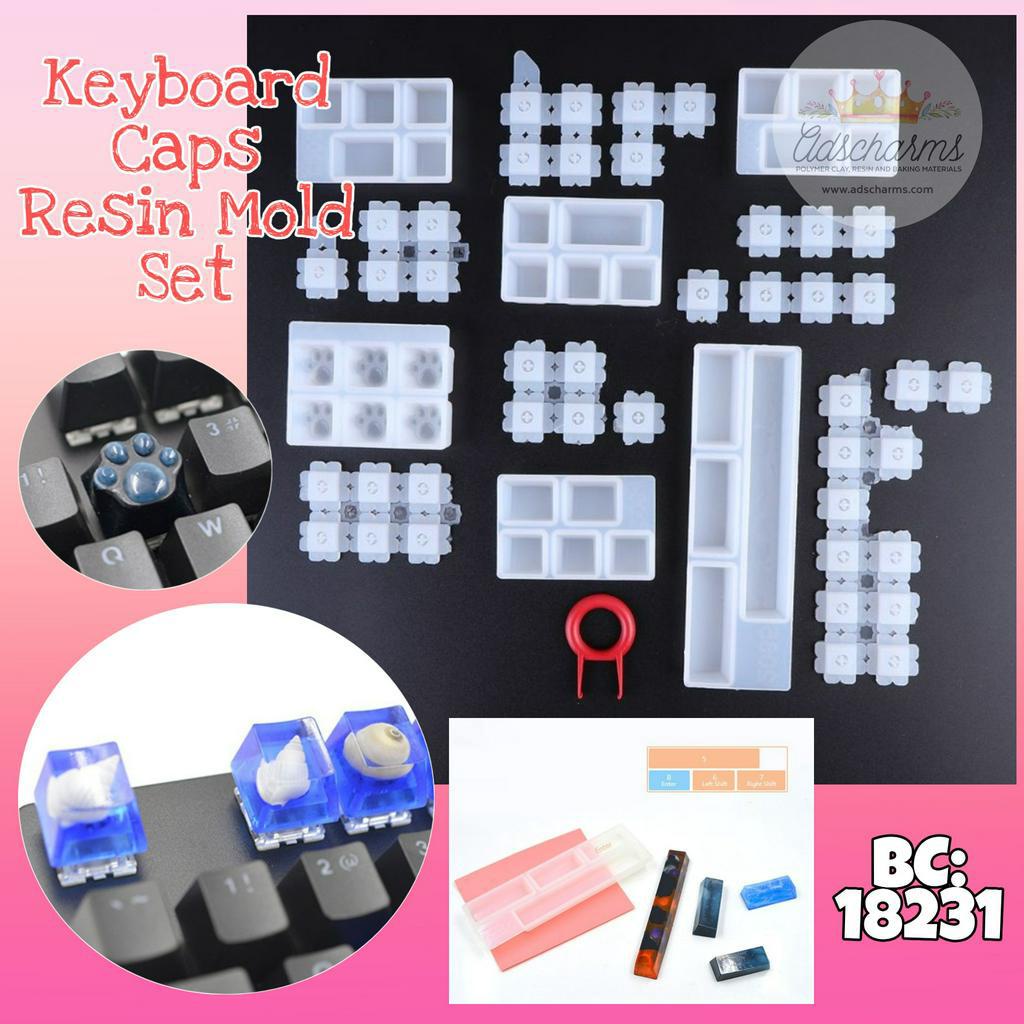Keyboard caps resin mold set | Resin keyboard craft | BC18231 | Shopee ...