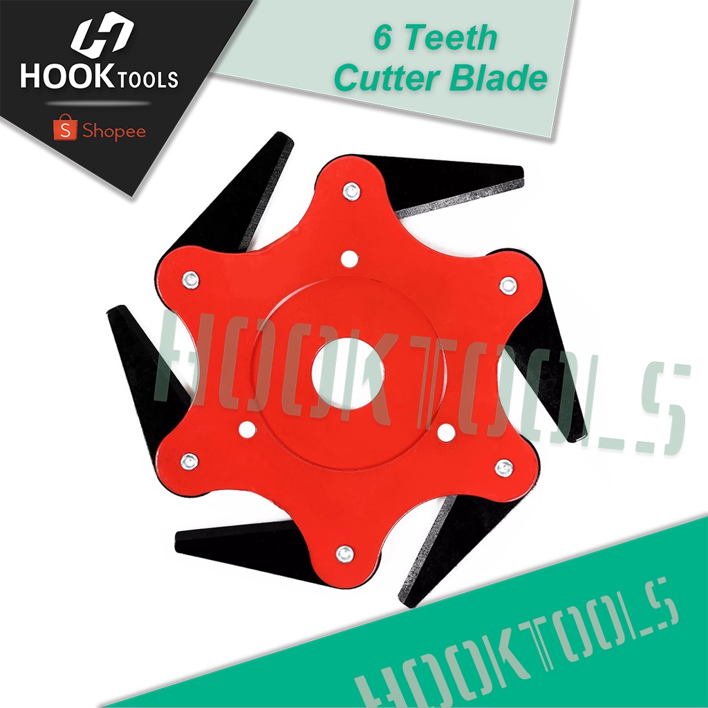 HOOK 6 Teeth Cutter Blade Grass Cutter Grass Trimmer Cutter Tool Lawn ...