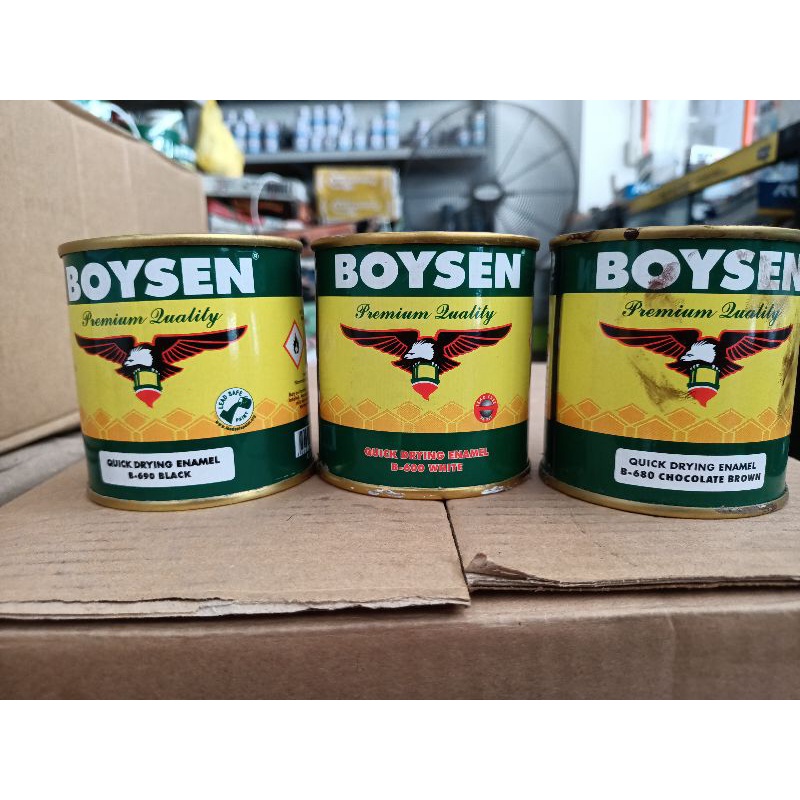 BOYSEN QUICK DRYING ENAMEL White/Black/Chocolate Brown (1/4Ltr ...