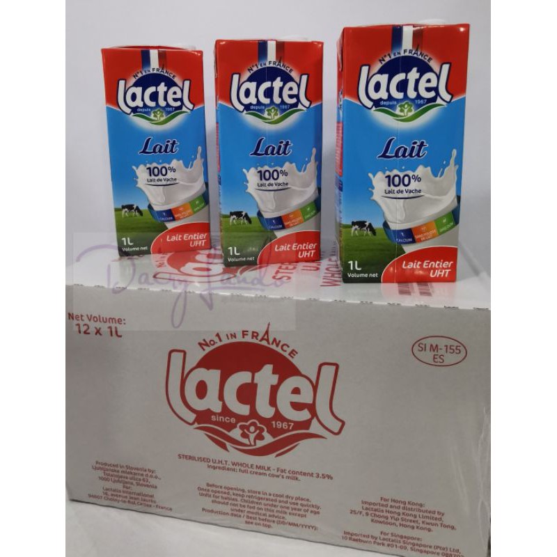 Lactel UHT Whole Milk per Case | Shopee Philippines