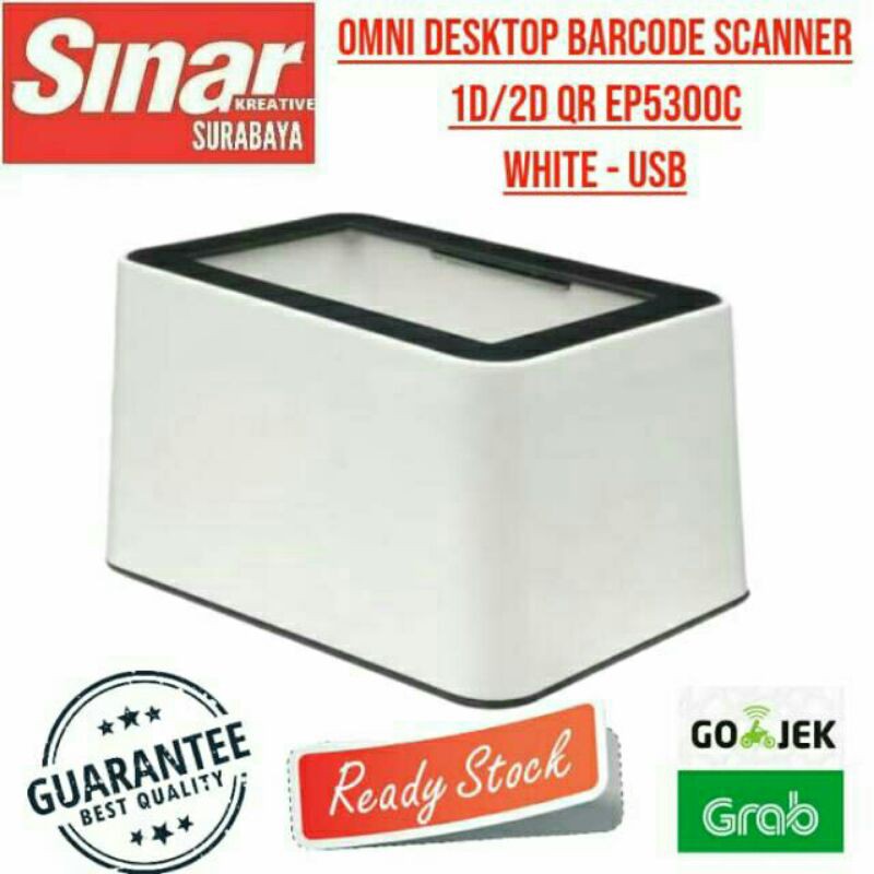 Barcode SCANNER OMNI 2D/1D QR CODE EP5300C WHITE - USB DESKTOP (Can ...