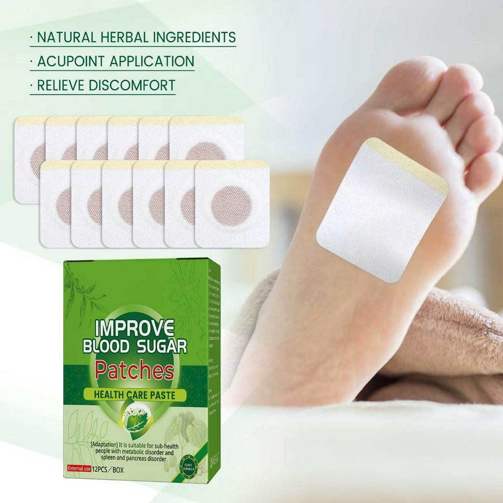 12PCS Japan Sugar Control Hypoglycemic Patches Natural Herbs Diabetic ...