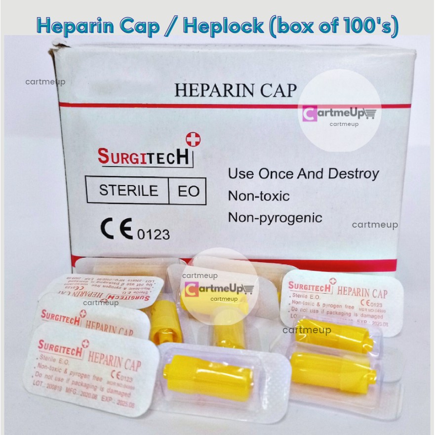 Heparin Cap / Heplock (box of 100's) | Shopee Philippines