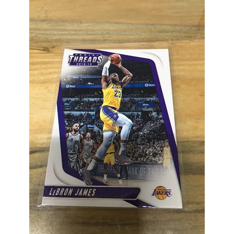 #LEBRON JAMES 2018 Threads LAKERS Rare Super Mint NBA Trading cards ...