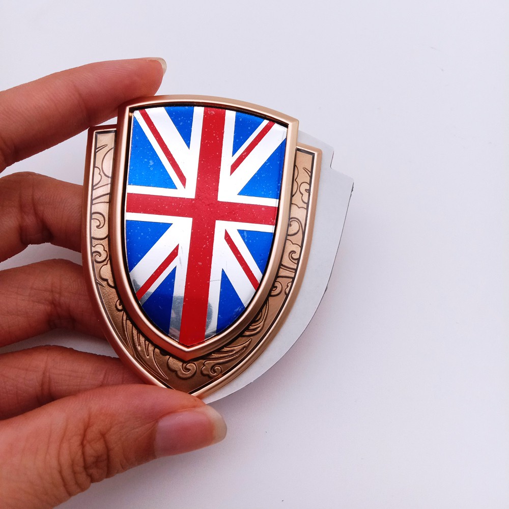 1 x Metal UK England United Kingdom National Flag Logo Car Auto Side ...
