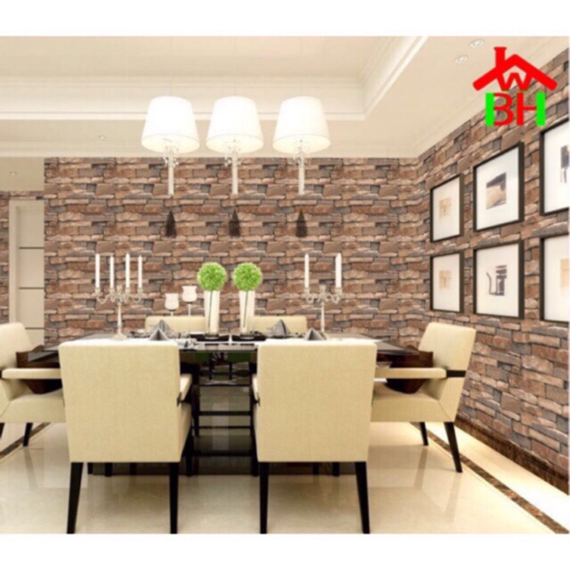 BHW Wallpaper Self Adhesive Stone/Bricks Design PVC Waterproof Wall ...