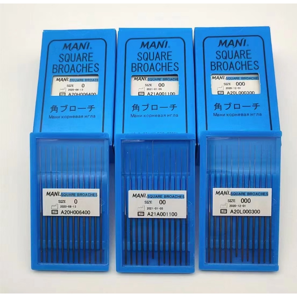 MANI Square Broaches & Barbed Broaches 12pcs dental supplies | Shopee ...