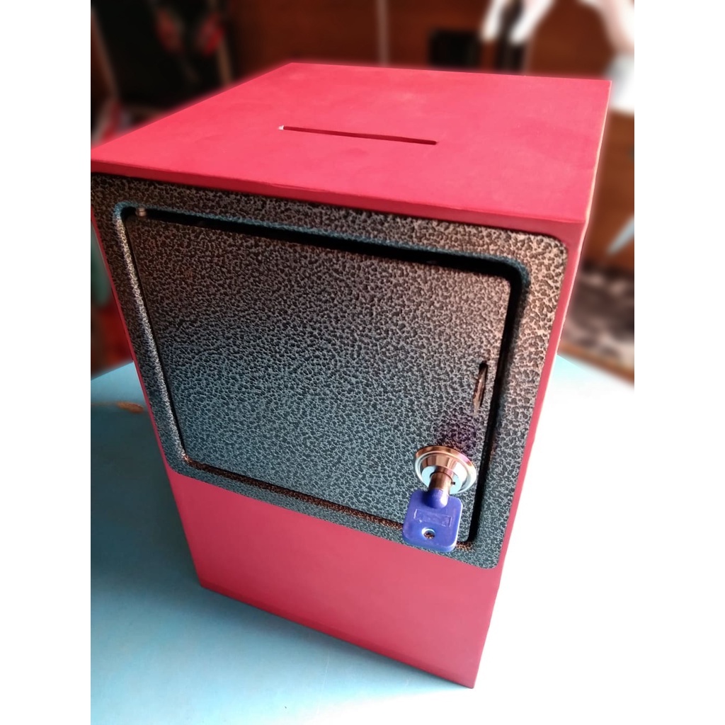 Mini Vault Alkansya RED with 1 KEY or 2 KEYS(Extra Key) DIRECT ...