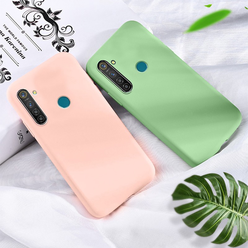 OPPO Realme 5i Ultra Thin Soft Liquid Silicone Slim Case Matte ...