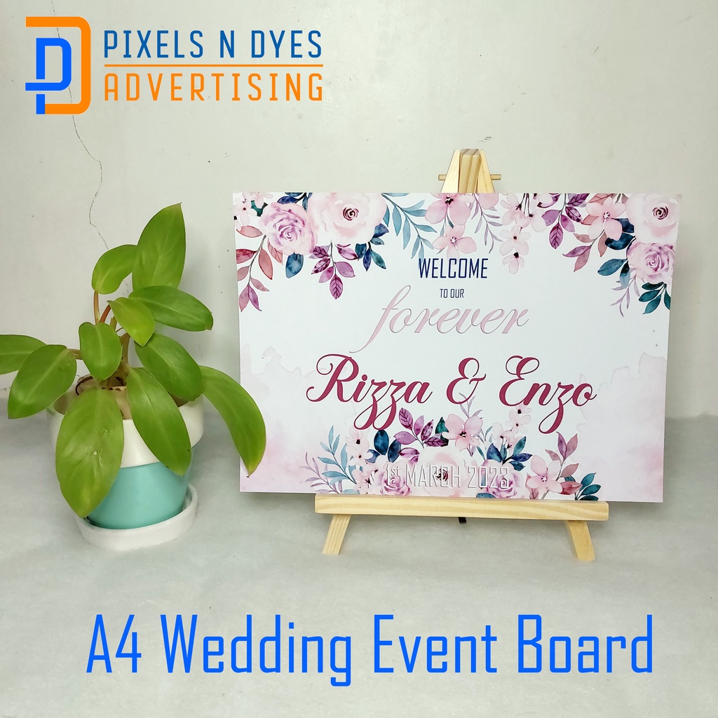 A4 or 20x30cm Wedding Event Board on Sintra | Shopee Philippines