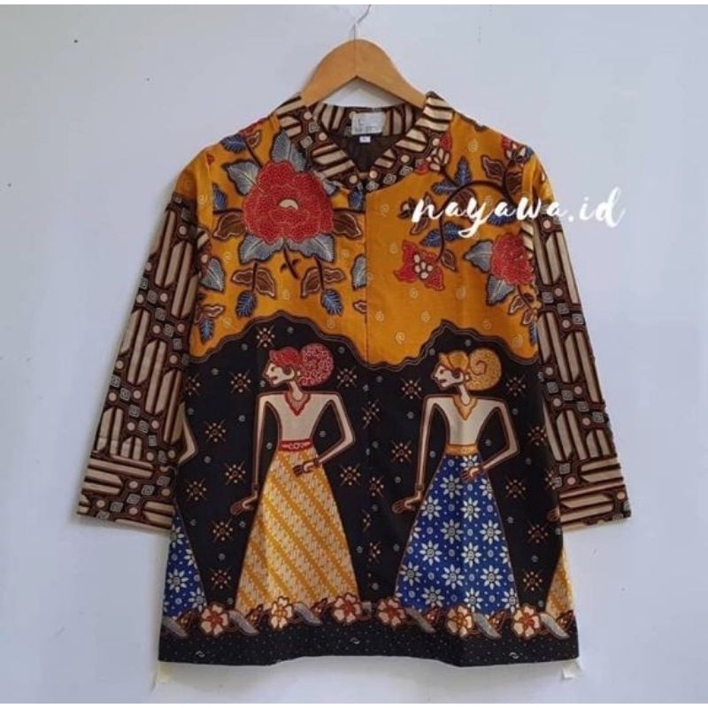 Modern Blouse Batik Puppet // Batik Puppet Motif // permium Solo Batik ...