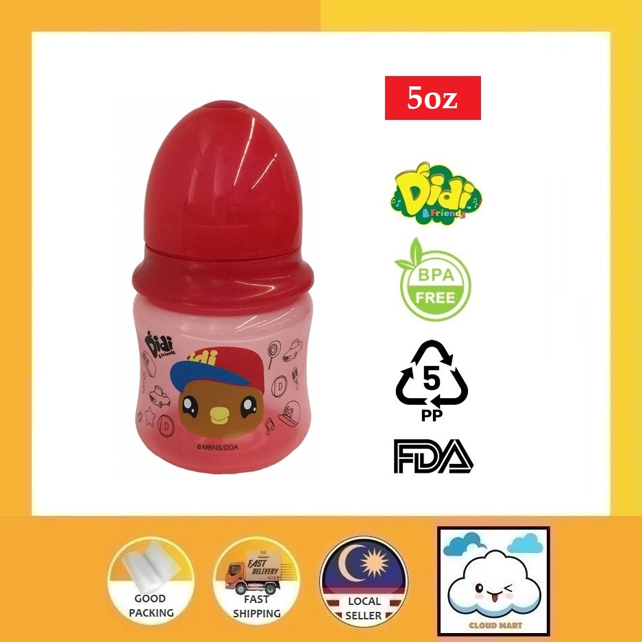BPA FREE Didi & Friends 5oz Wide Neck Bottle/ Botol Susu Bayi BPA Free ...