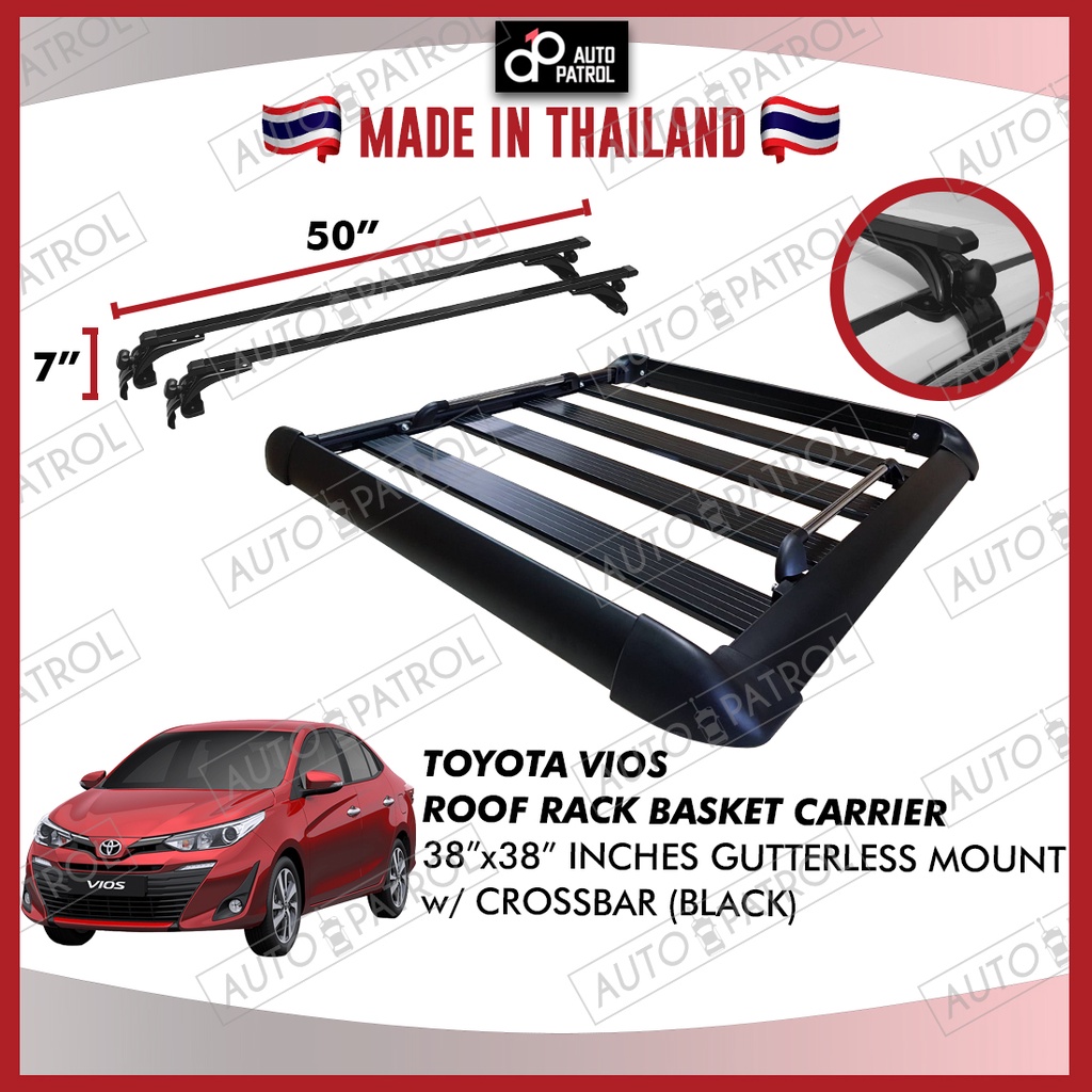 Toyota VIOS Aerorack Roof Rack Carrier Car Basket 38"x38" Black ...