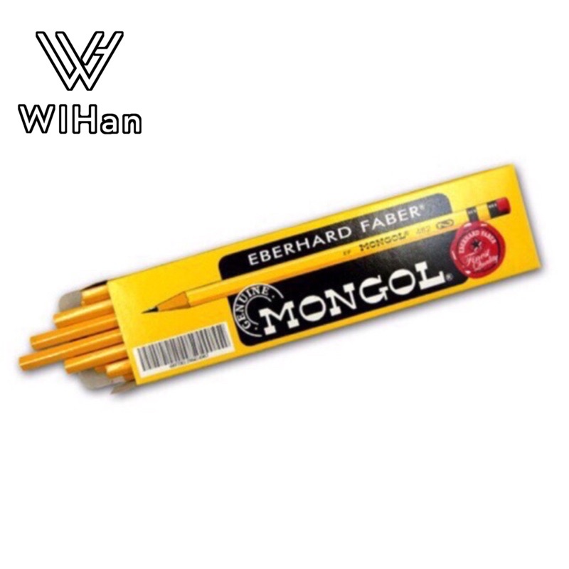 WIHan Original Mongol Pencil 12pcs Per Box School Supplies No.1 & No.2 ...