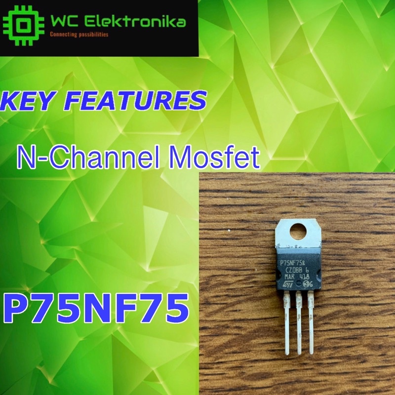P75NF75/ STP75NF75 N-CHANNEL MOSFET ORIGINAL 1PC | Shopee Philippines