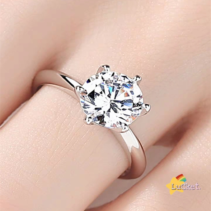【LK】925 Silver Couple Ring Crystal Diamond Couple Wedding Adjustable Rings LK | Shopee Philippines