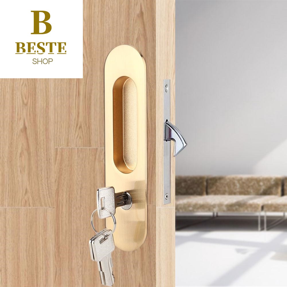 Sliding Door Lock Handle Anti-theft with Keys for Barn Wood Furniture ...