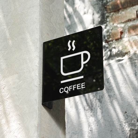 Acrylic Pop Up Sign Square Signage 15 x 15 cm - Coffee | Shopee Philippines