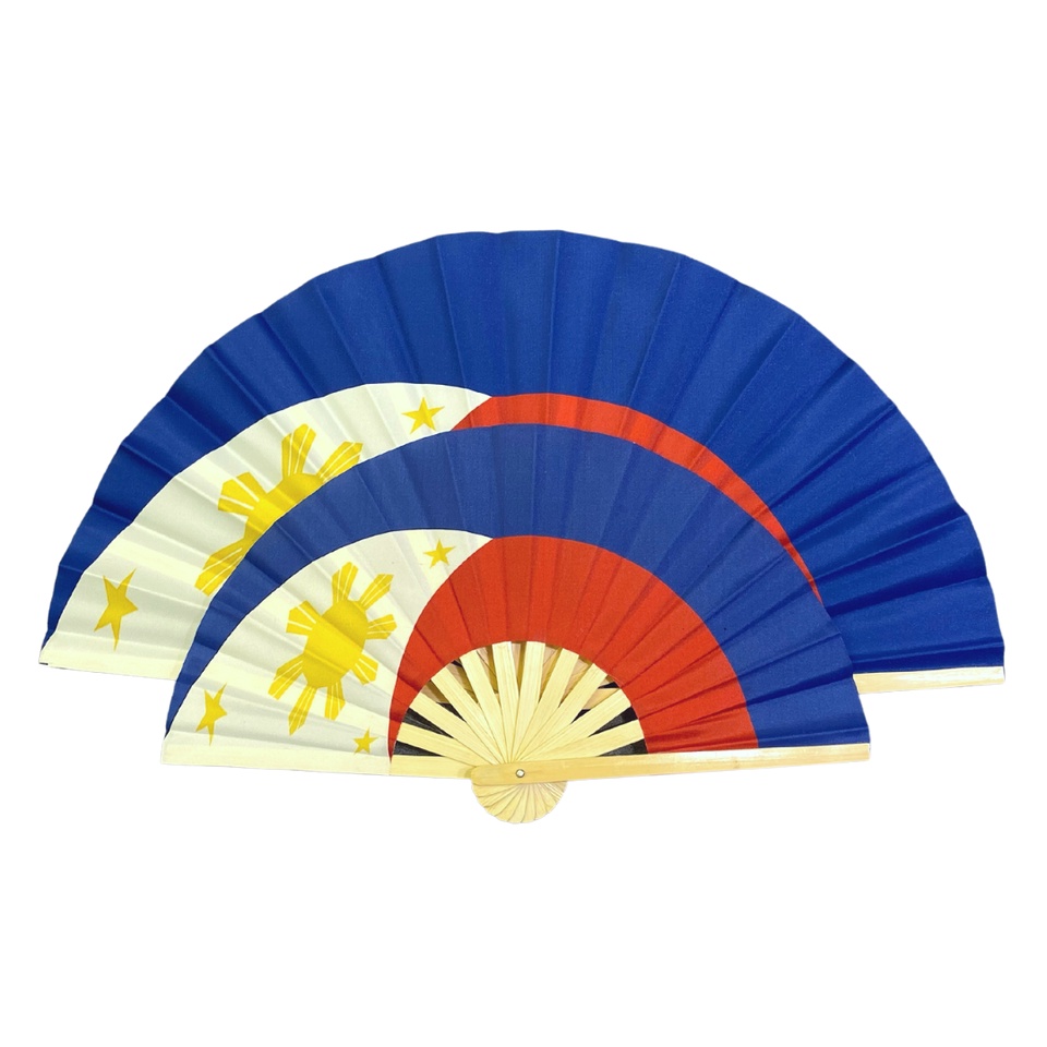 House of Habi PH Satin Folding Fan with Design | Shopee Philippines