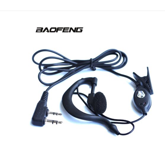 Baofeng earphone uv5r earbuds PTT with mic in ear hook headphone k port ...