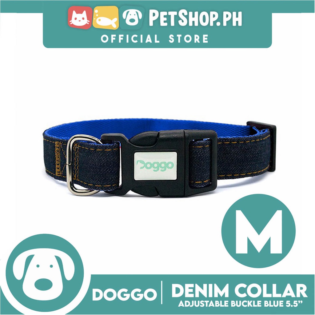 Doggo Collar Denim Design Medium Blue Perfect For Your Dog | Shopee ...