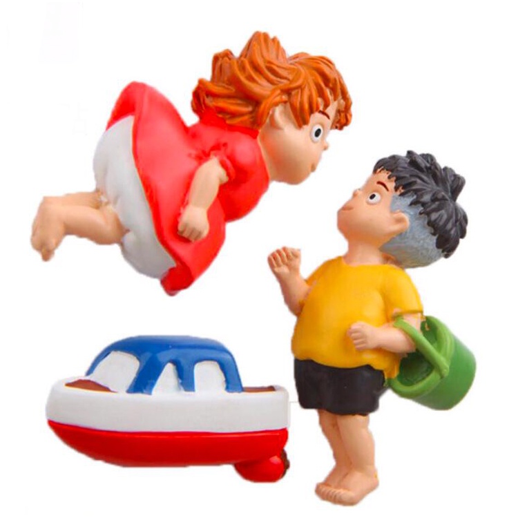 Ponyo Sousky Seagal Mini Figures Hayao Miyazaki Ponyo on the Cliff ...