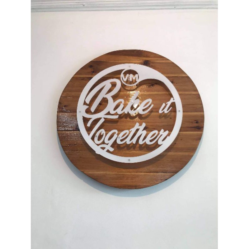 Customized rustic signage/ Acrylic signage with wood | Shopee Philippines