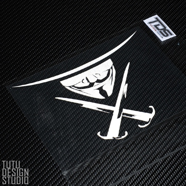 Sticker V for Vendetta Mask V Avatar Avenger Car Reflective Stickers ...