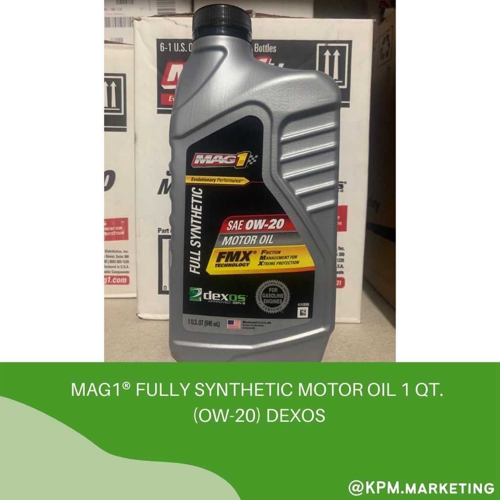 Mag1® fully synthetic 0W-20 motor oil 1QT (dexos) #65834 | Shopee ...
