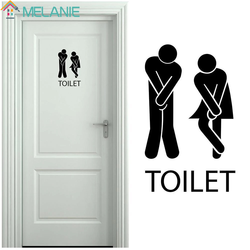 Universal PVC Self Adhesive Toilet Indicating Wall Sticker/Removable ...