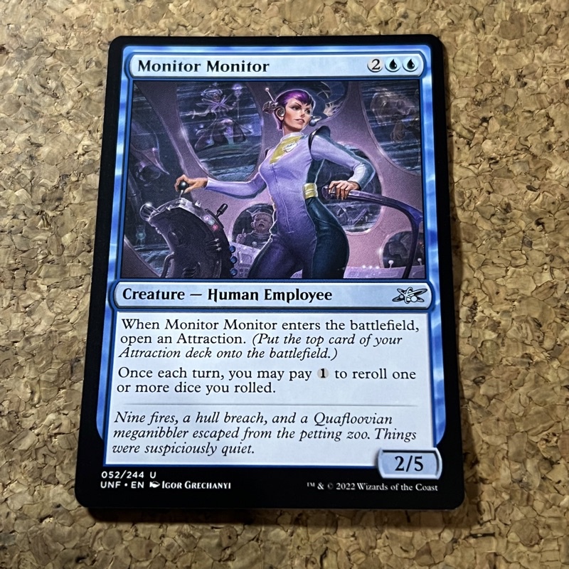 MONITOR MONITOR | HUMAN EMPLOYEE | UNFINITY UNF | BLUE | MTG MAGIC THE ...