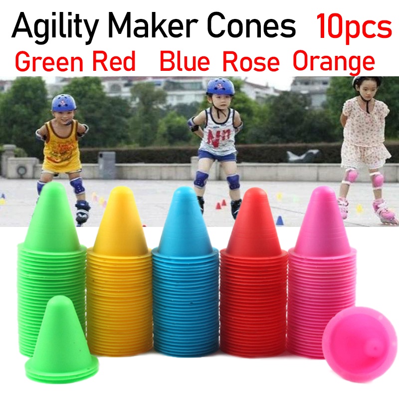 10pcs Training Cones Sports Traffic Cones Safety Soccer Football Rugby ...