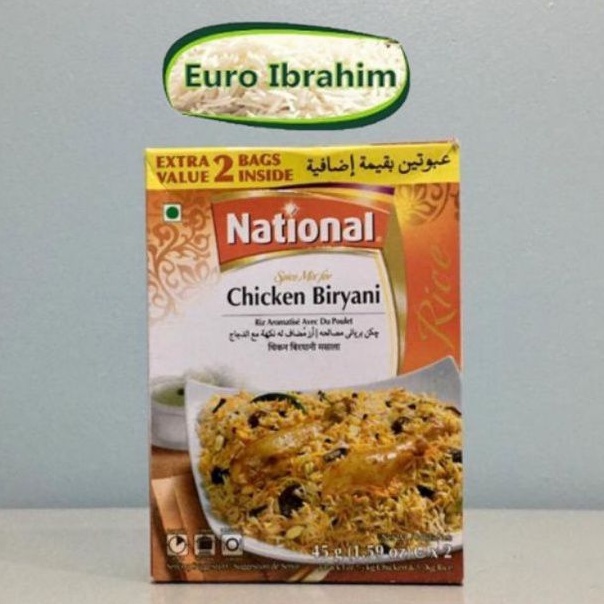 NATIONAL CHICKEN BIRYANI DOUBLE PACK 45GM / REMPAH BIRYANI AYAM ...