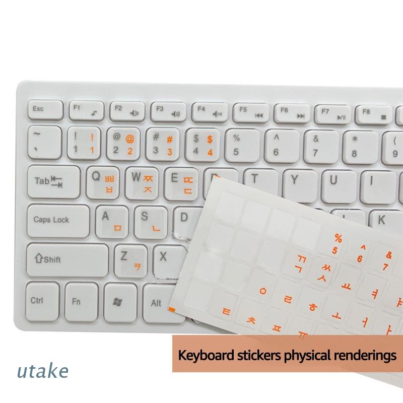 Utake Korean Keyboard Stickers English Replacement Stickers with Clear ...