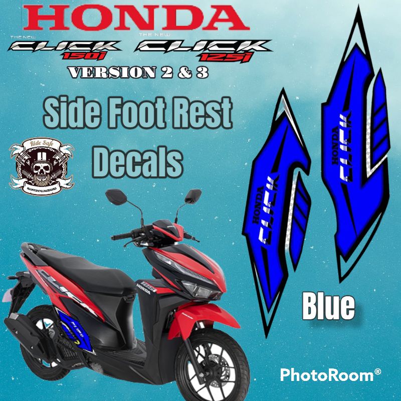 Honda Click 125i Side Foot Rest Decals / Honda Click Side Decals ...