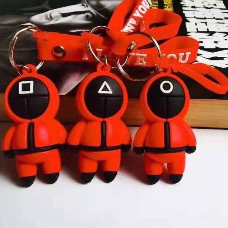 [ZXM] Squid game keychain with silicone rope | Shopee Philippines