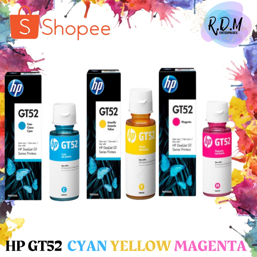 HP GT52 Ink Bottle CYM Set | Shopee Philippines