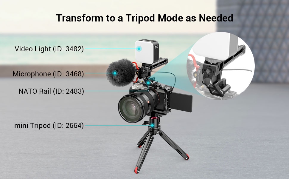 SmallRig Camera Top Handle for Any Accessories Features NATO Rail（Lite ...