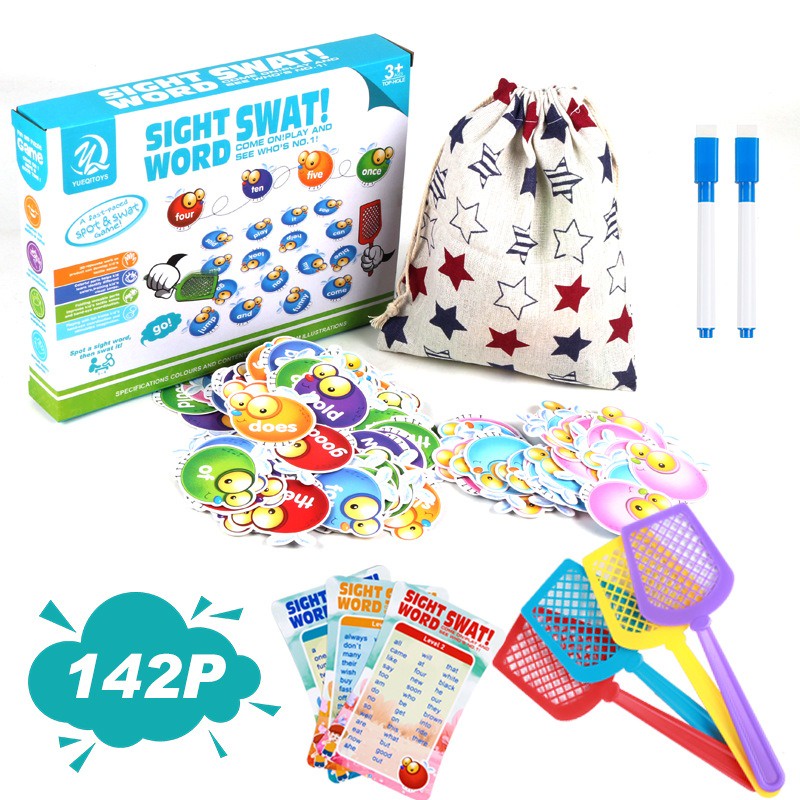 Crazy Sight Word SWAT Board Game Spot a sight word SWAT it | Shopee ...