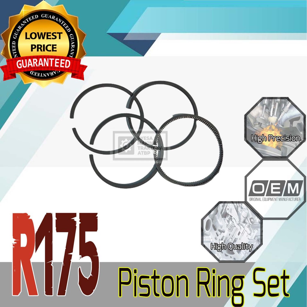 R175 Diesel Engine Piston Ring STD and 0.25mm Oversize Water-Cooled ...
