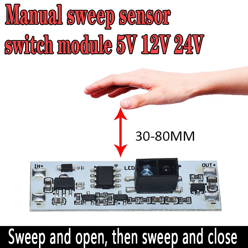 DC 12V Short Distance Scan Sensor Sweep Hand Sensor Switch Module 36W ...