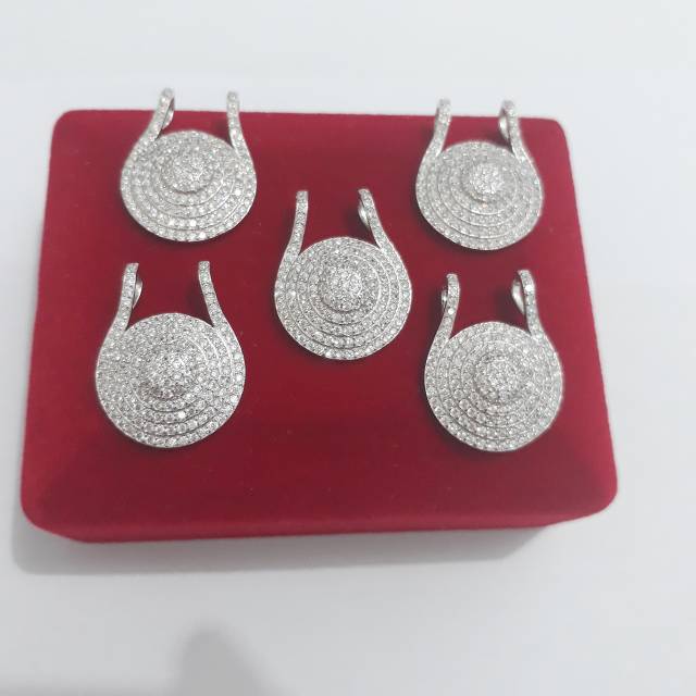 PUTIH 925 SILVER GEMS PENDANT WITH WHITE GOLD PLATED / SILVER JEWELRY ...