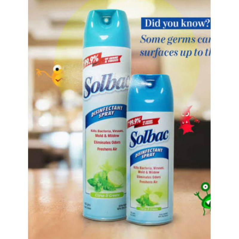 300g 400g 500ml SOLBAC DISINFECTANT & SURFACE DISINFECTANT SPRAY ...
