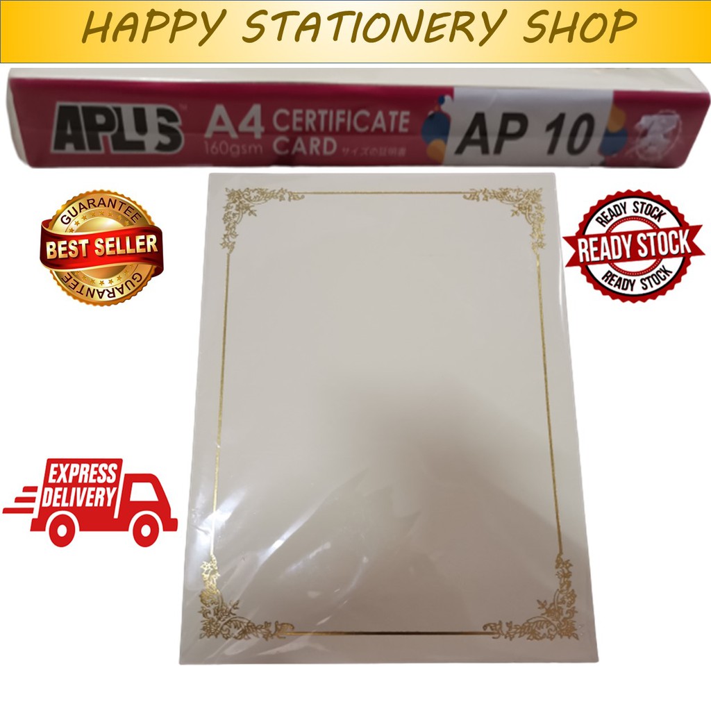 A4 Certificate Paper With Out Seal 100's/pack (160gsm) | Shopee Philippines