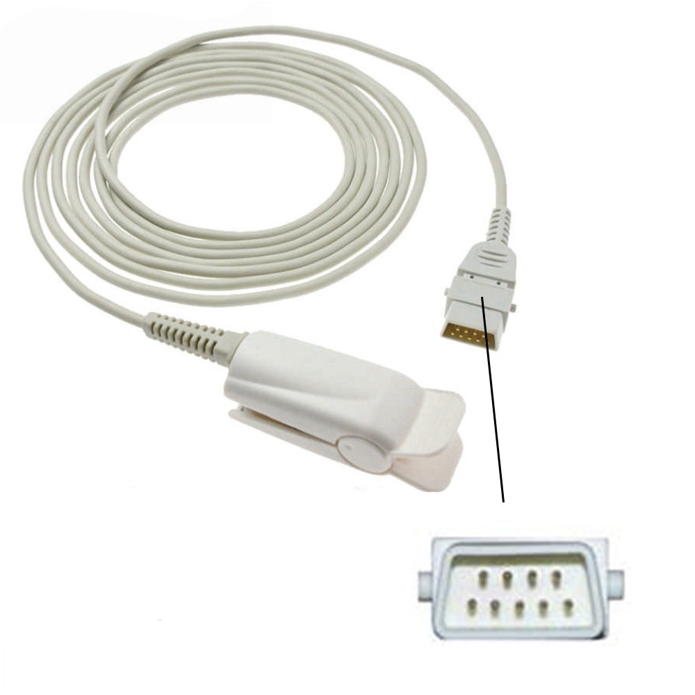 Compatible with BCI,DB9 Type of Monitor Spo2 Probe Sensor. Reusable ...