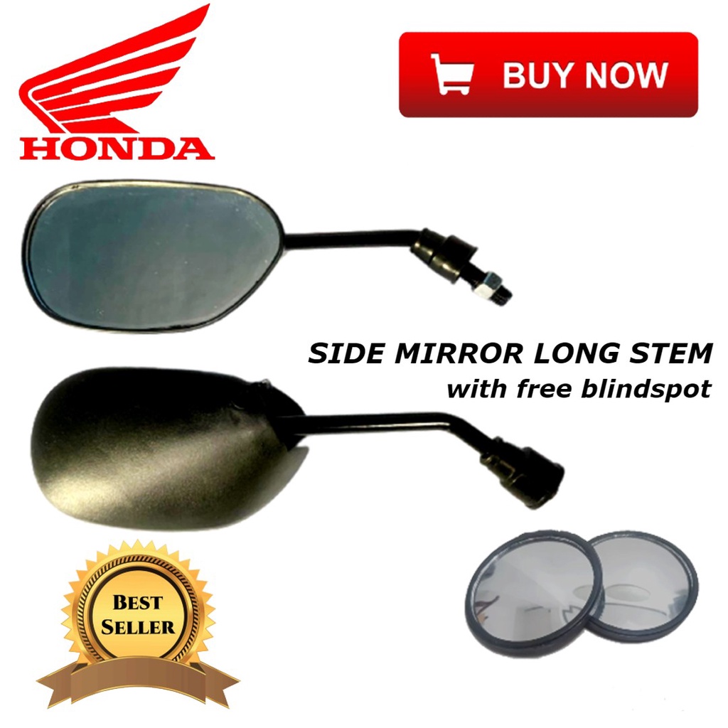 HONDA XRM 110 | MOTORCYCLE SIDE MIRROR LONG STEM WITH FREE BLIND SPOT ...