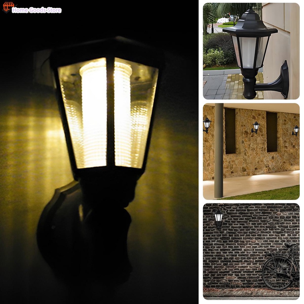 Hexagon Solar Wall Lanterns Outdoor Solar Power LED Spotlight Wall ...
