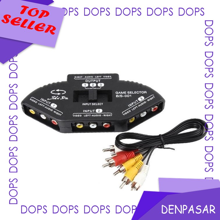 RCA AV Switcher 3in1 Box 3 Input To 1 TV Output Plus DOPS Cable ...